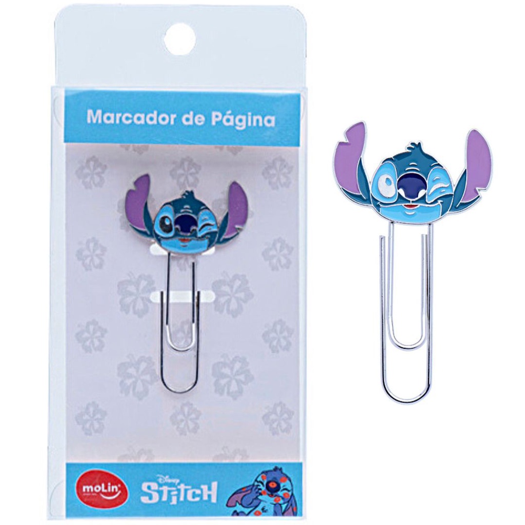 MARCADOR PAG METALICO STITCH CX C/1 moLin | Shopee Brasil