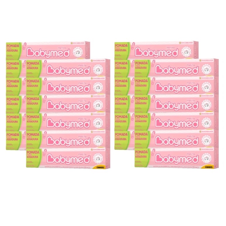 Kit com 24 Babymed Pomada Para Assaduras Cimed 45 Gramas - Rosa ...