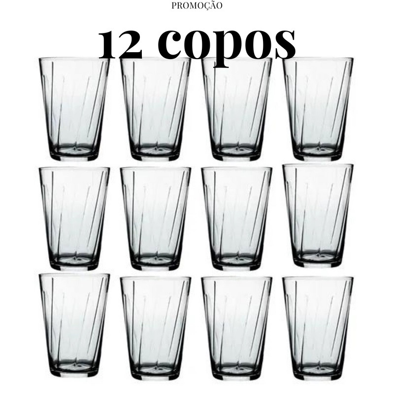 Kit C/12 copos de vidro Amazon 190ML - Nadir Figueiredo | Shopee Brasil