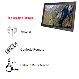 Televisão Portátil 15 Polegadas Com Controle Remoto E Antena LED Monitor Entrada USB E Fone De ...
