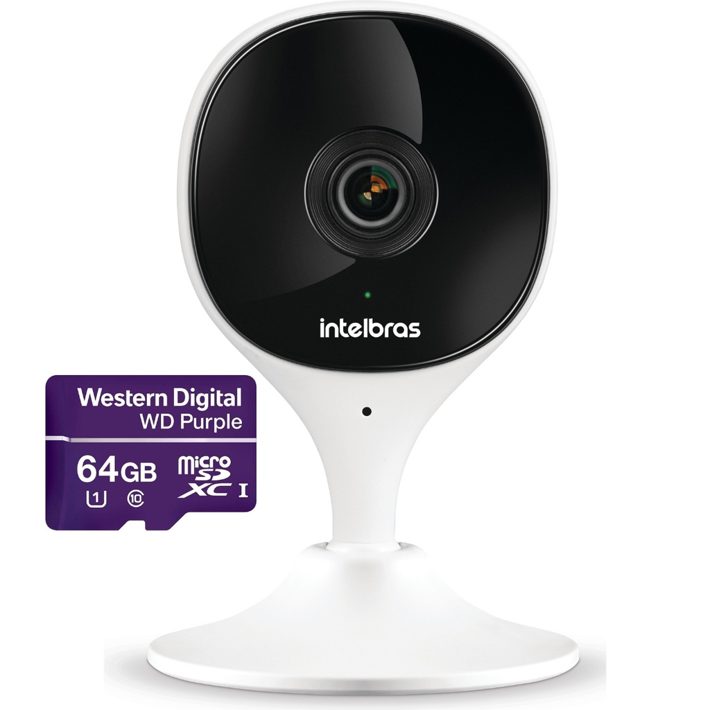 Camera Wifi Imx C/ Alarme E Microfone+Cartao 64gb Intelbras | Shopee Brasil