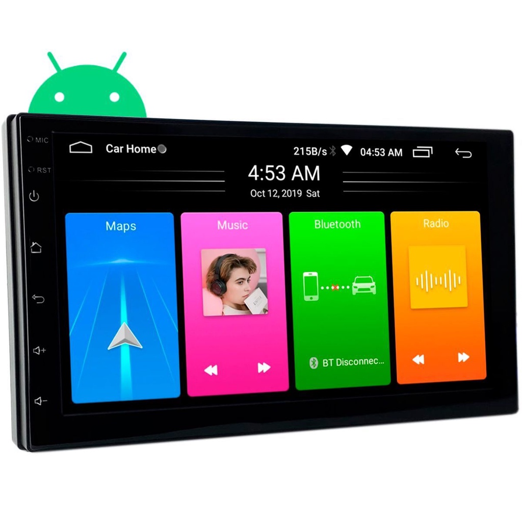 Central Multimidia 7pol 2Din Android 12 Espelhamento iOS Android USB BT H-TECH - HT-6023 ...