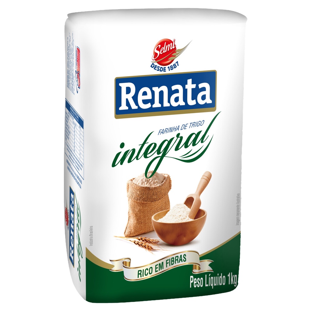Farinha de Trigo Integral Renata Pacote 1kg | Shopee Brasil