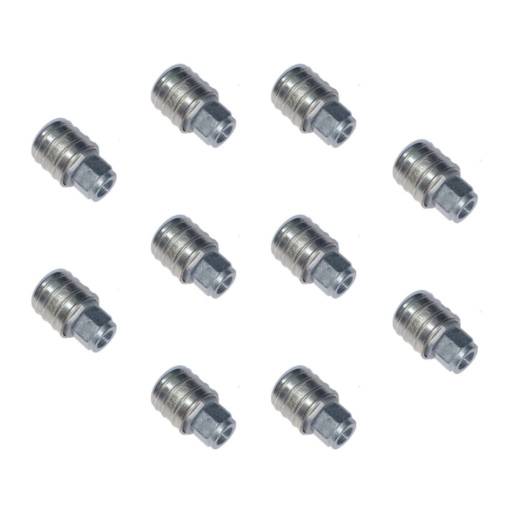 KIT COM 10 ENGATE RAPIDO ROSCA FEMEA 1/4 NPT - HIDRAFLUX | Shopee Brasil