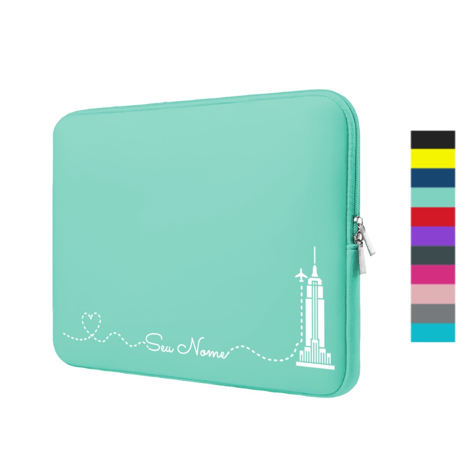 Capa Case Maleta Pasta Personalizada Para Notebook e Macbook 11 10.1 12 ...