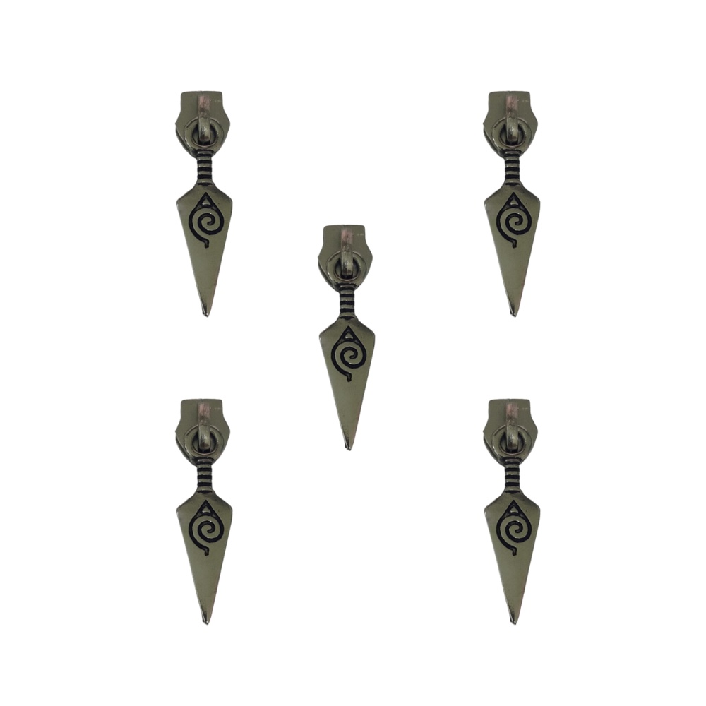 Kit Cursor de Zíper N° 5 - Prata - Kunai Naruto - 5 Unidades | Shopee ...
