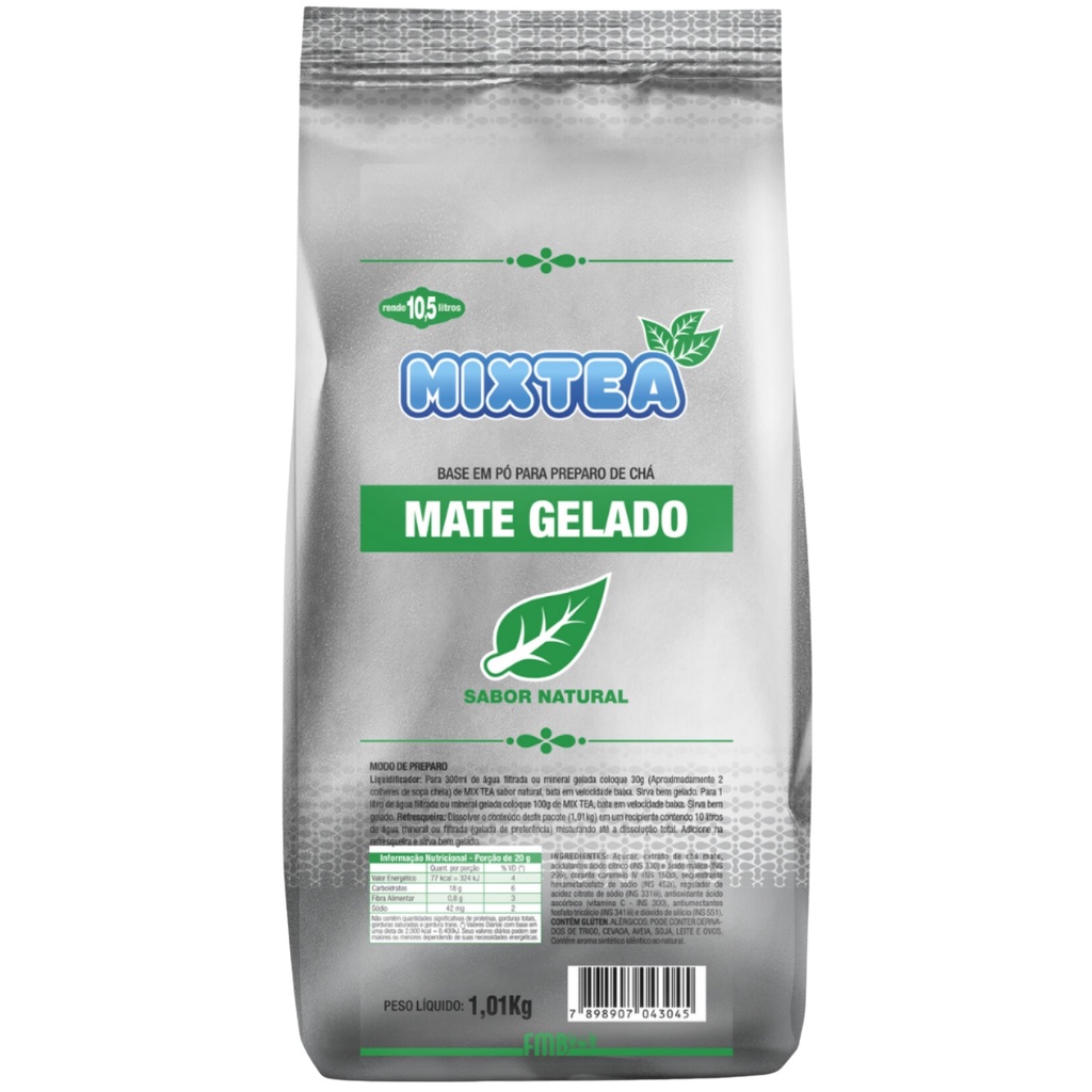 Preparado Chá Mate Gelado NATURAL Mix Tea FMB 1 kg | Shopee Brasil