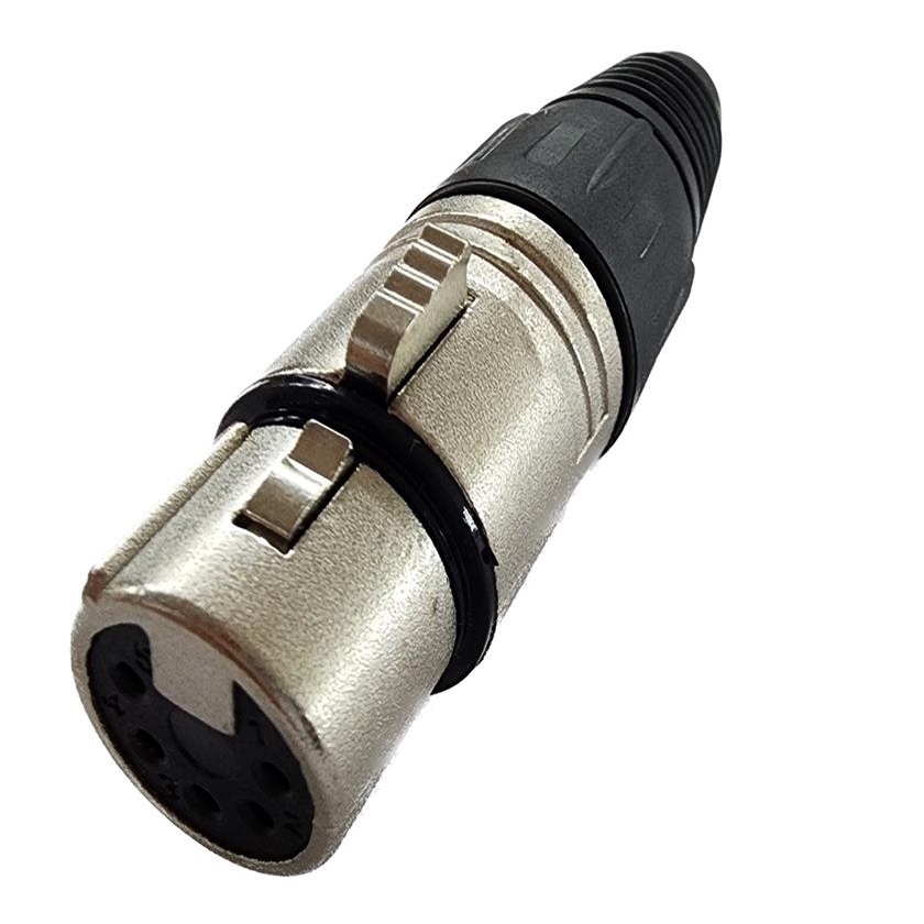 kit 20 Conector xlr cannon Femea preto alta qualidade | Shopee Brasil