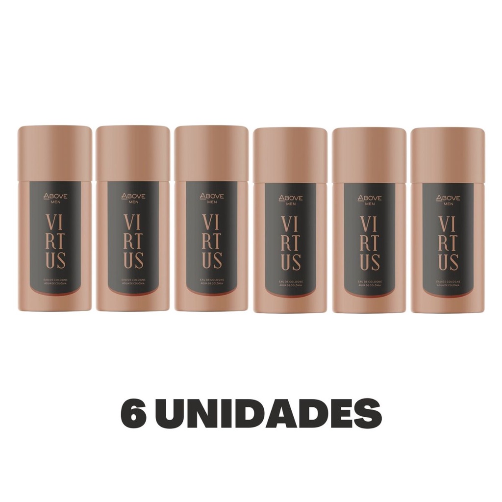 AGUA DE COLONIA CORPORAL VIRTUS MEN 6 UNIDADES | Shopee Brasil