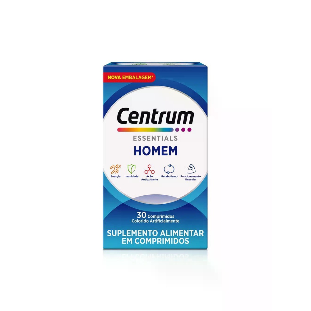Centrum Homem Essentials 30 Comprimidos | Shopee Brasil