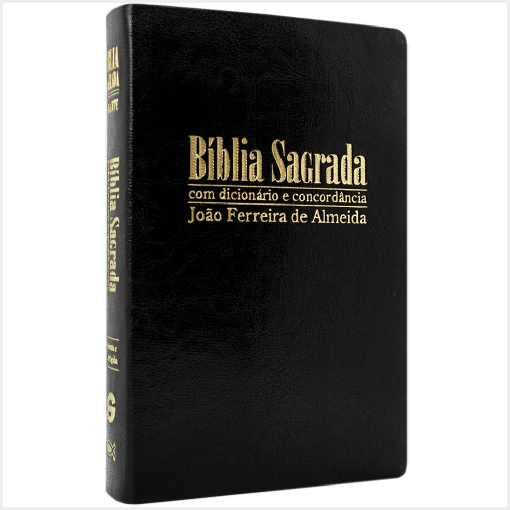 Bíblia Sagrada RC Letra Gigante Com Dicionário E Concordância Luxo Preta | Shopee Brasil