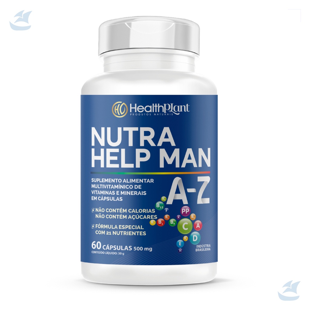 NUTRA HELP MAN A-Z 60 CAPS 500MG HEALTHPLANT | Shopee Brasil