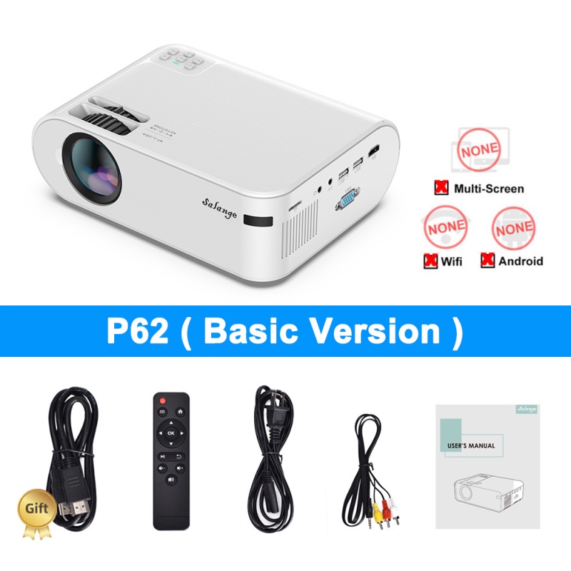 Authentic Micro Mini Projector Salange P62 4000 lumens LED 1080P ...