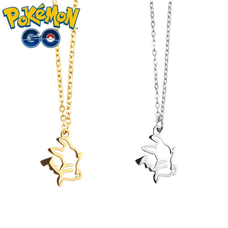 Pokemon Anime Figura Colar Pikachu Metal Kawaii Pingente Acessórios De ...