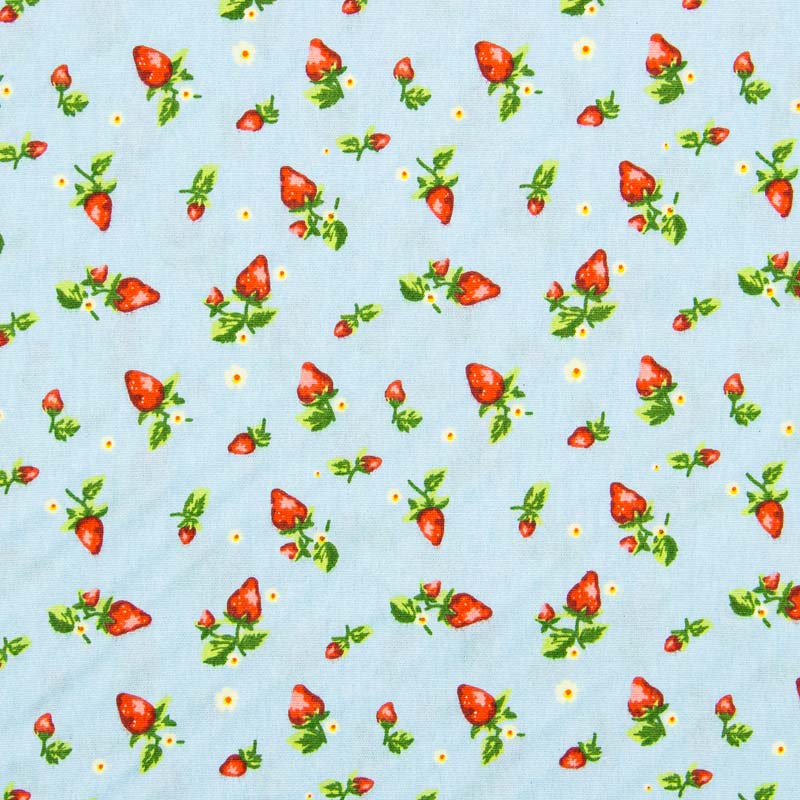 Tecido Tricoline Estampado - Mini Morango - 50cm X150cm | Shopee Brasil