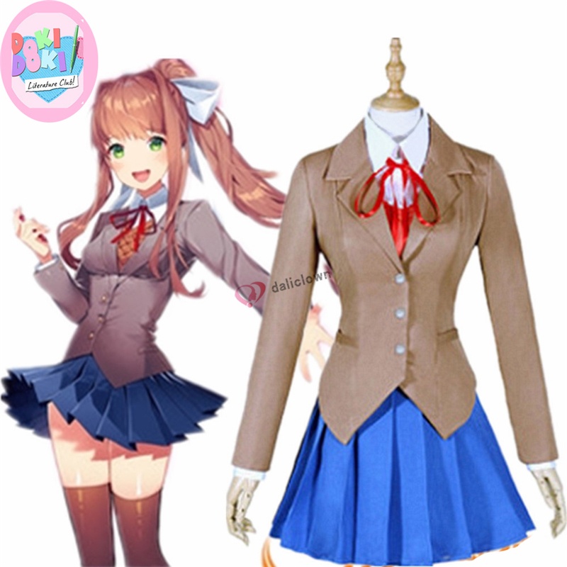Doki Literatura Clube Cosplay Monika Sayori Yuri Natsuki Traje De ...