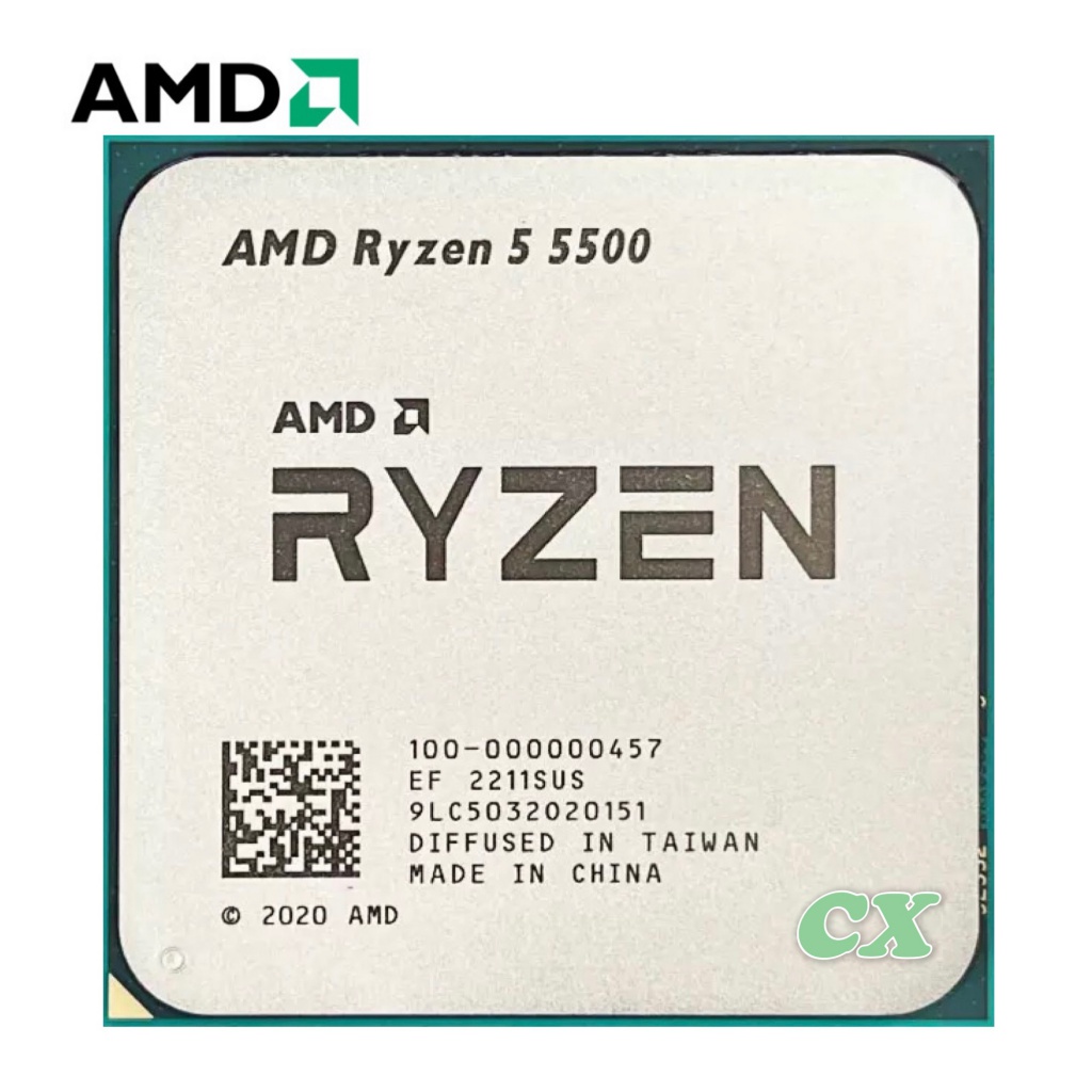 AMD Ryzen 5 5500 R5 5500 3.6Hz Processador CPU de 12 Rosca 6-Core 7NM ...