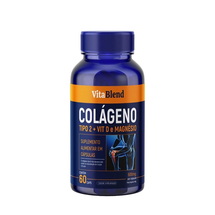 Suplemento Alimentar Colageno tipo 2 VitaBlend 60 capsulas | Shopee Brasil