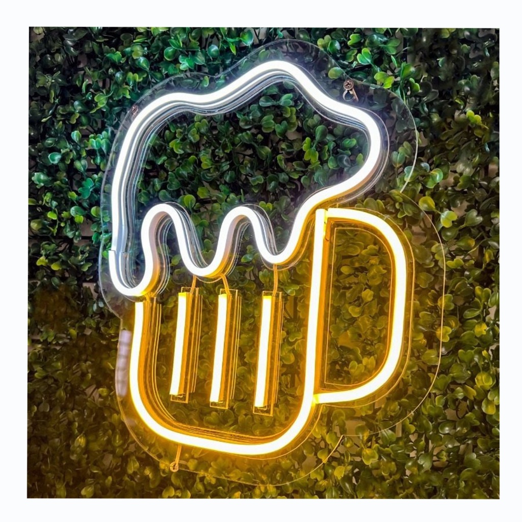Painel Letreiro Neon Led Caneca De Cerveja Chopp Beer Bar Presente Dia ...