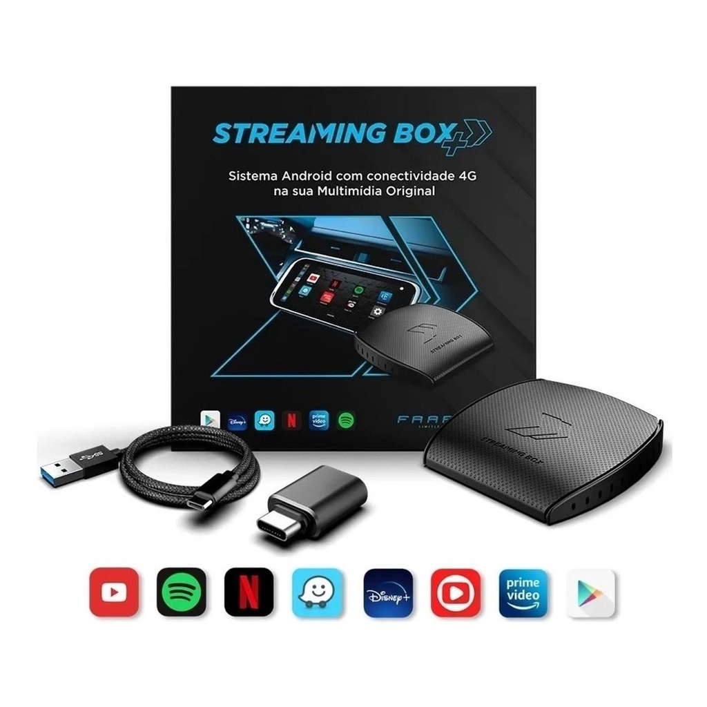 Streaming Box Plus Faaftech Para Carros Com Sistema Carplay - 4GB RAM ...