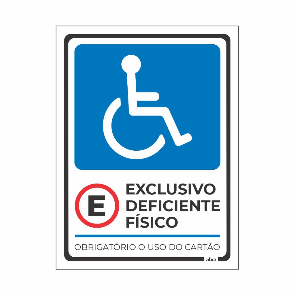 Placa De Sinalização Estacionamento PCD Exclusivo Deficiente Físico ...