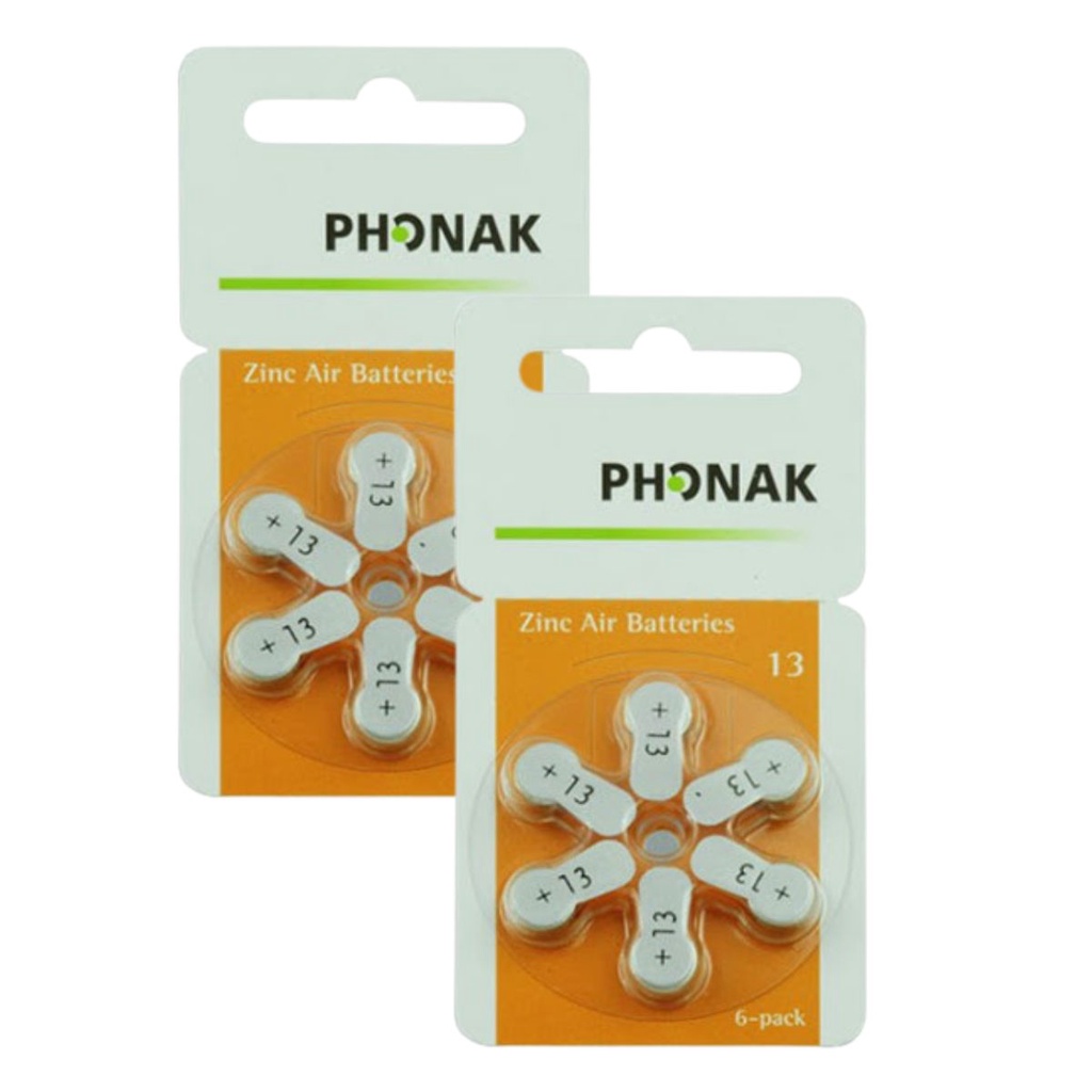 12 Pilhas Baterias 13 Pr48 P13 A13 Aparelho Auditivo Phonak | Shopee Brasil
