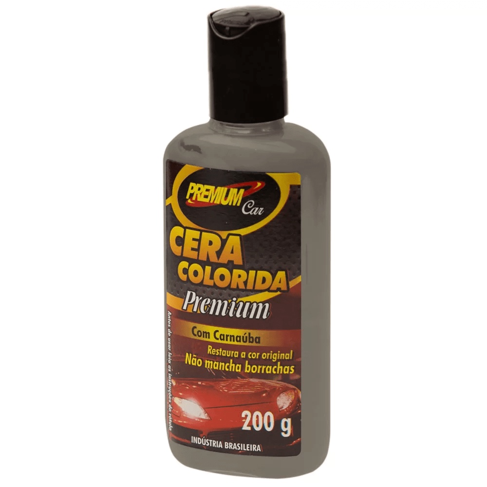 Cera Liquida Colorida Automotiva com Carnaúba Premium Car Color 200g ...