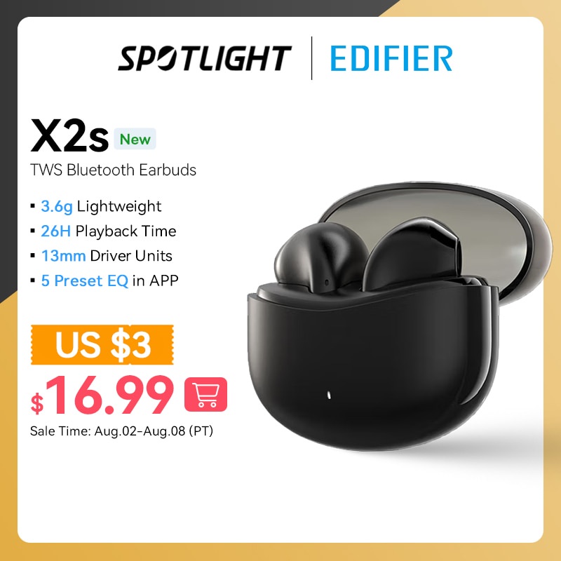 Fones de ouvido Bluetooth Edifier X2s TWS Earbuds | Shopee Brasil