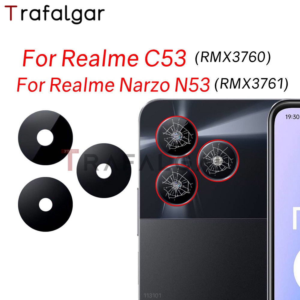 Para Realme C53 C53 Tampa Traseira Da Lente De Vidro Câmera Narzo N53 ...