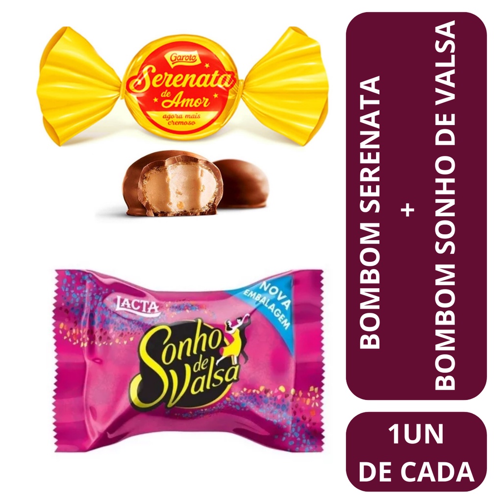 BOMBOM SERENATA + BOMBOM SONHO DE VALSA | Shopee Brasil