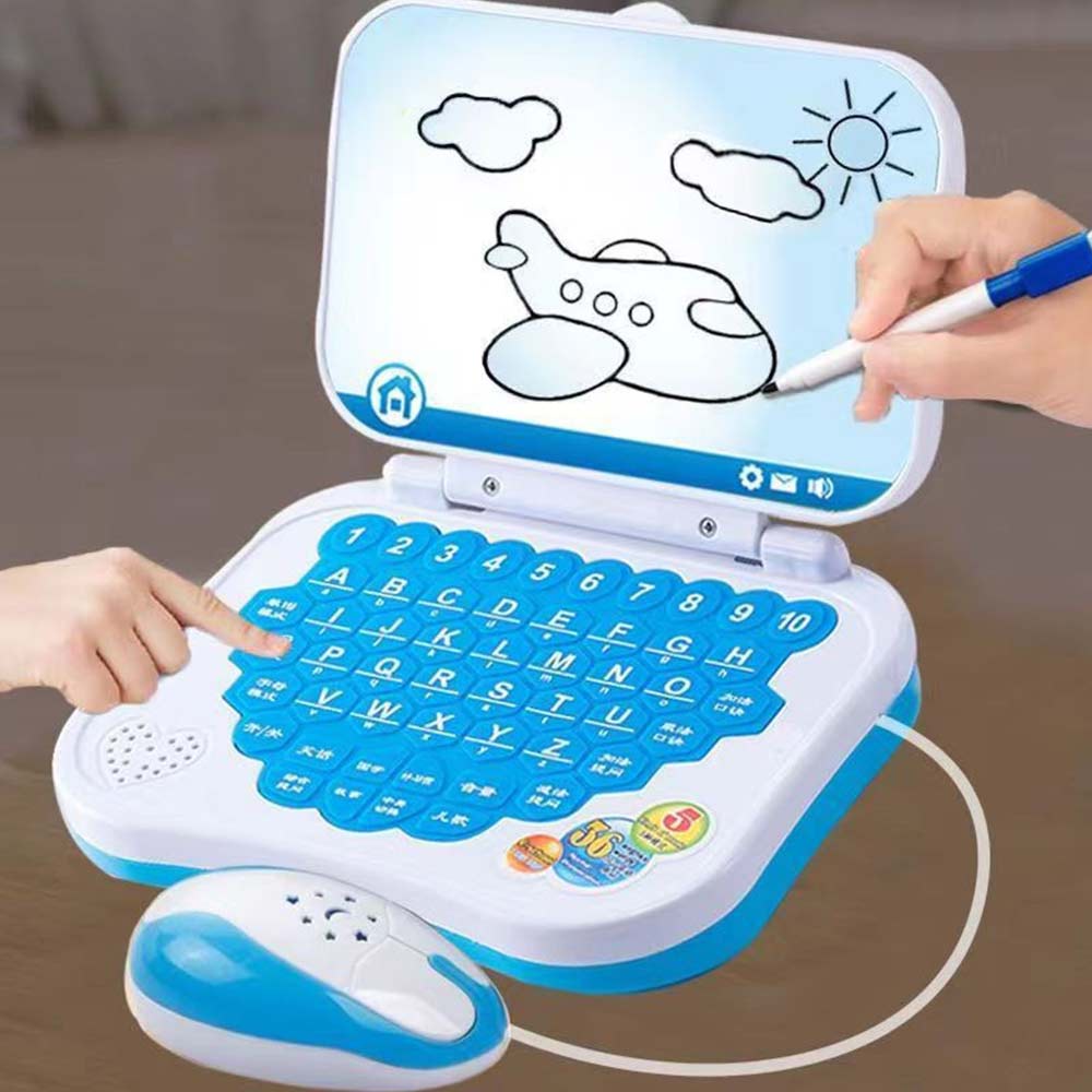 Kids Education Mini Laptop Com Tela E Mouse Mainan Budak Aprendizagem ...