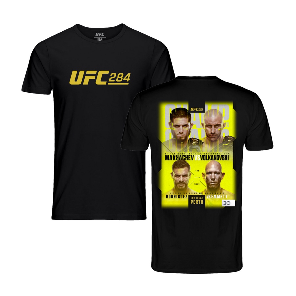 Camiseta De Atividade Masculina UFC ISLAM MAKHACHEV 284 Champion-Branca ...