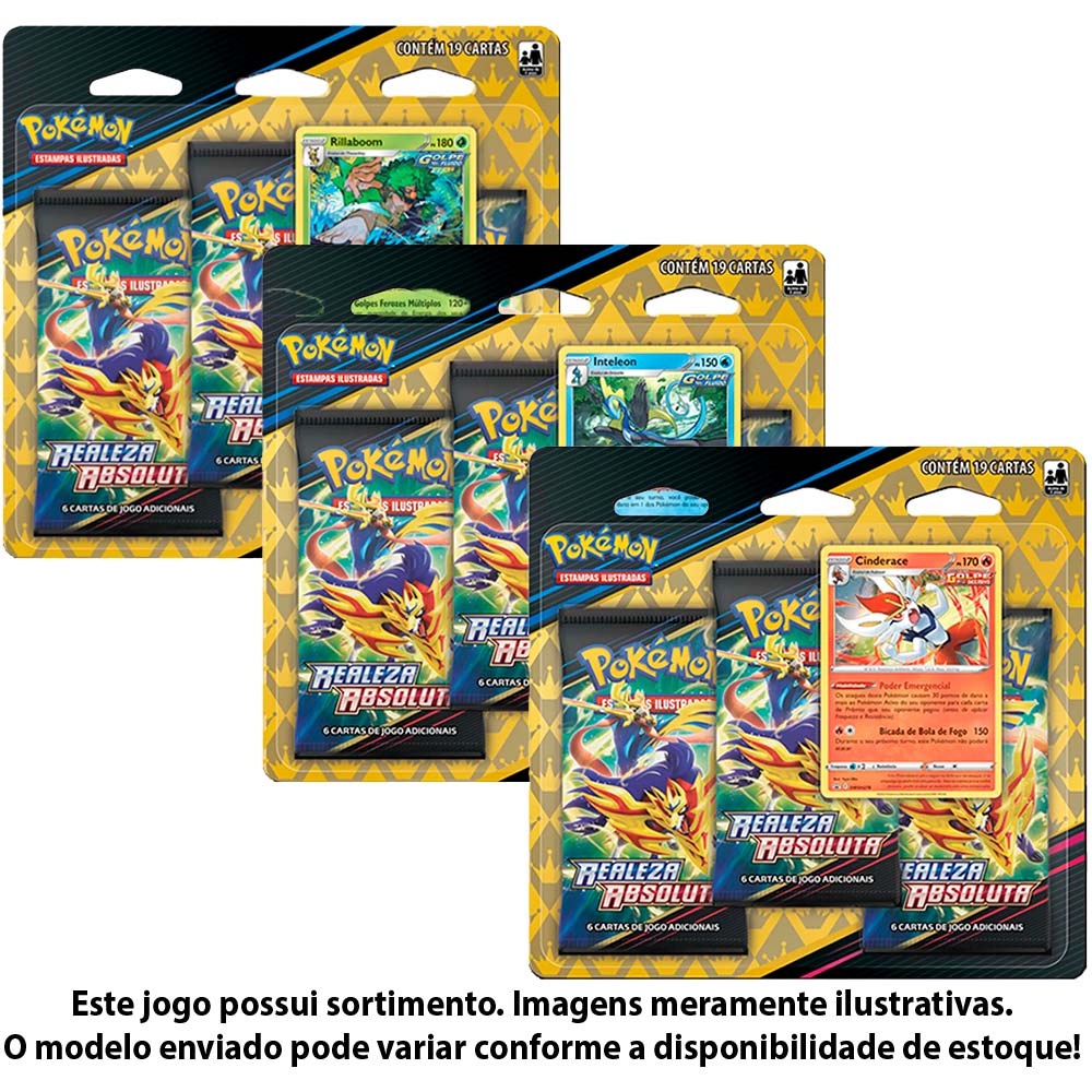 Jogo De Cartas Pokémon Blister Triplo Realeza Absoluta Sortido