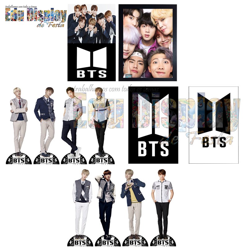 bts kit coração de festa infantil 10 display de 20cm | Shopee Brasil