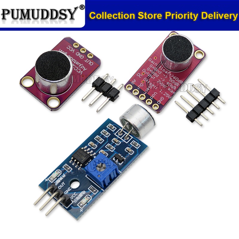 MAX4466 MAX9814 Módulo Sensor De Som Controle KY-037 Interruptor De ...