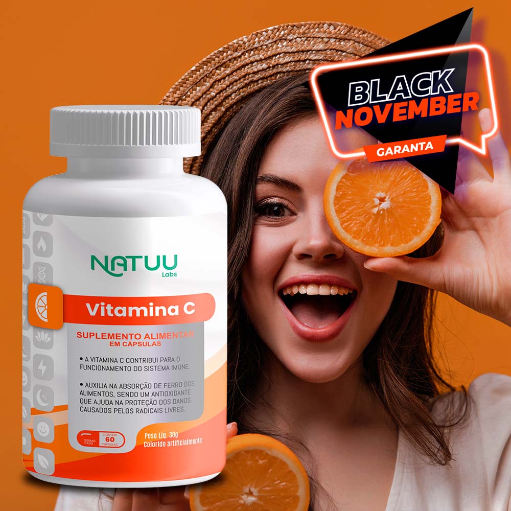 Suplemento Alimentar Vitamina C - Natuu - Aumenta Imunidade Kit com 3 ...