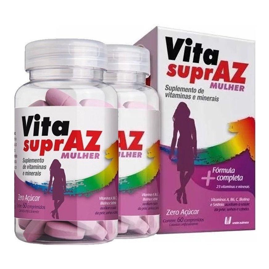 Vita Supraz - Vitamina Para Mulher - 60 Comprimidos | Shopee Brasil