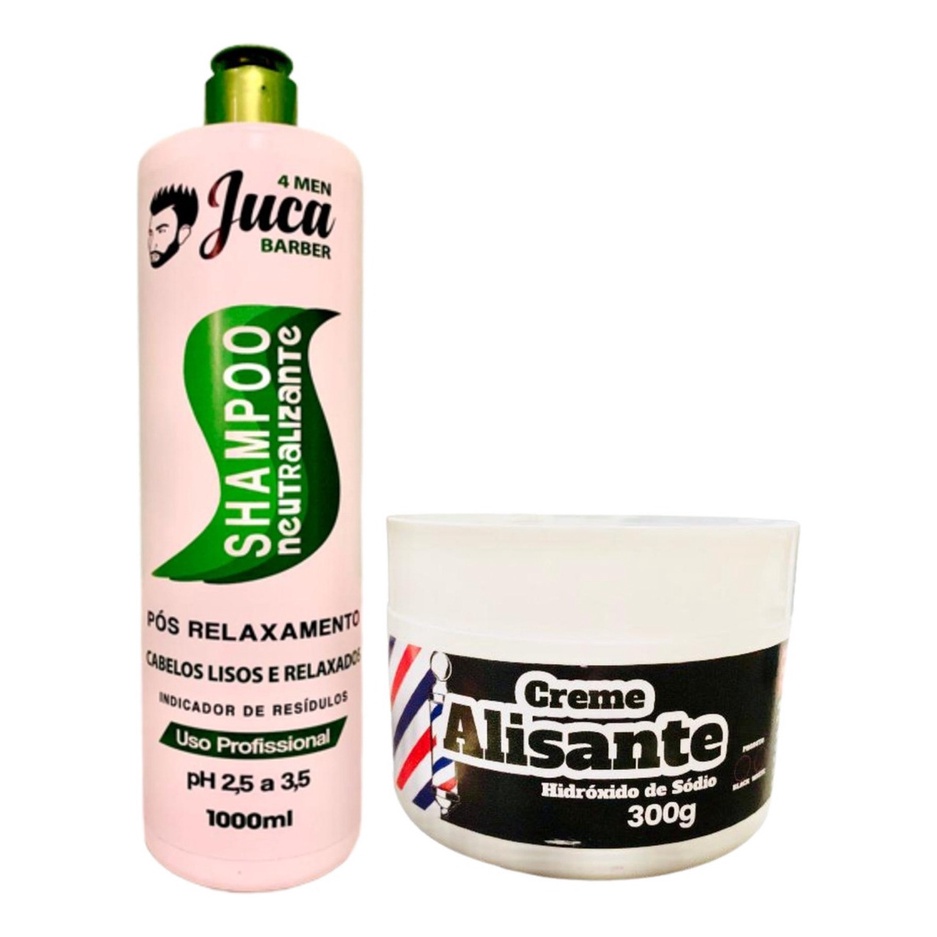 Alisamento Americano White 300g + Shampoo Neutralizante 1l | Shopee Brasil