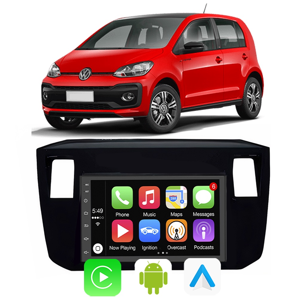 Kit Central Multimidia Carplay Android Auto Fiat Up 2018 2019 2020 2021 ...