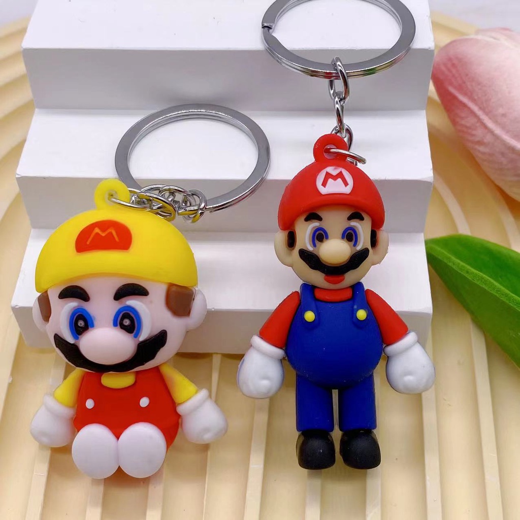 Super Mario Keychain Anime Personagens Maria Brothers Luigi Saco De ...