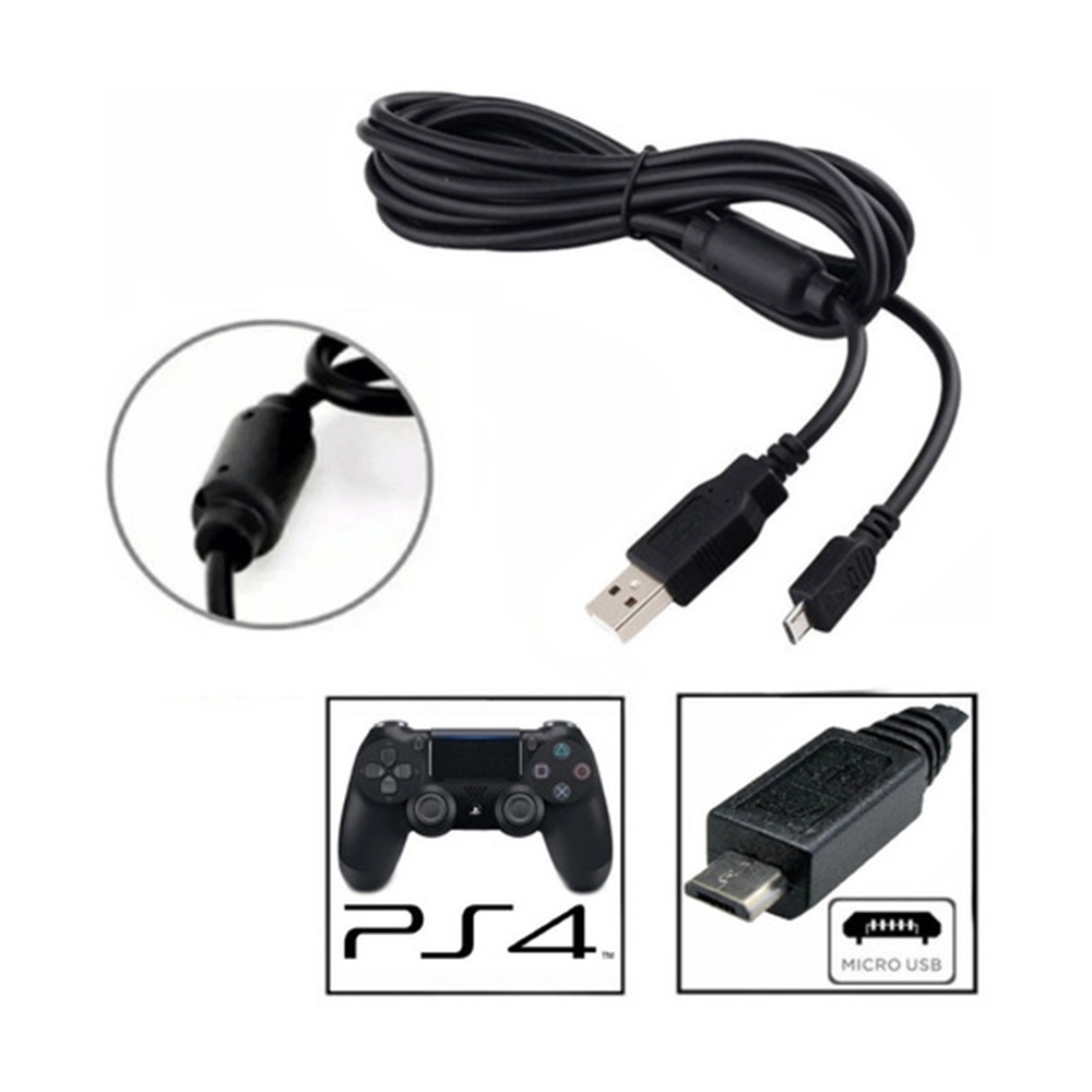 Cabo Carga para Controle PS4 Micro USB Com Filtro - Carregador ...