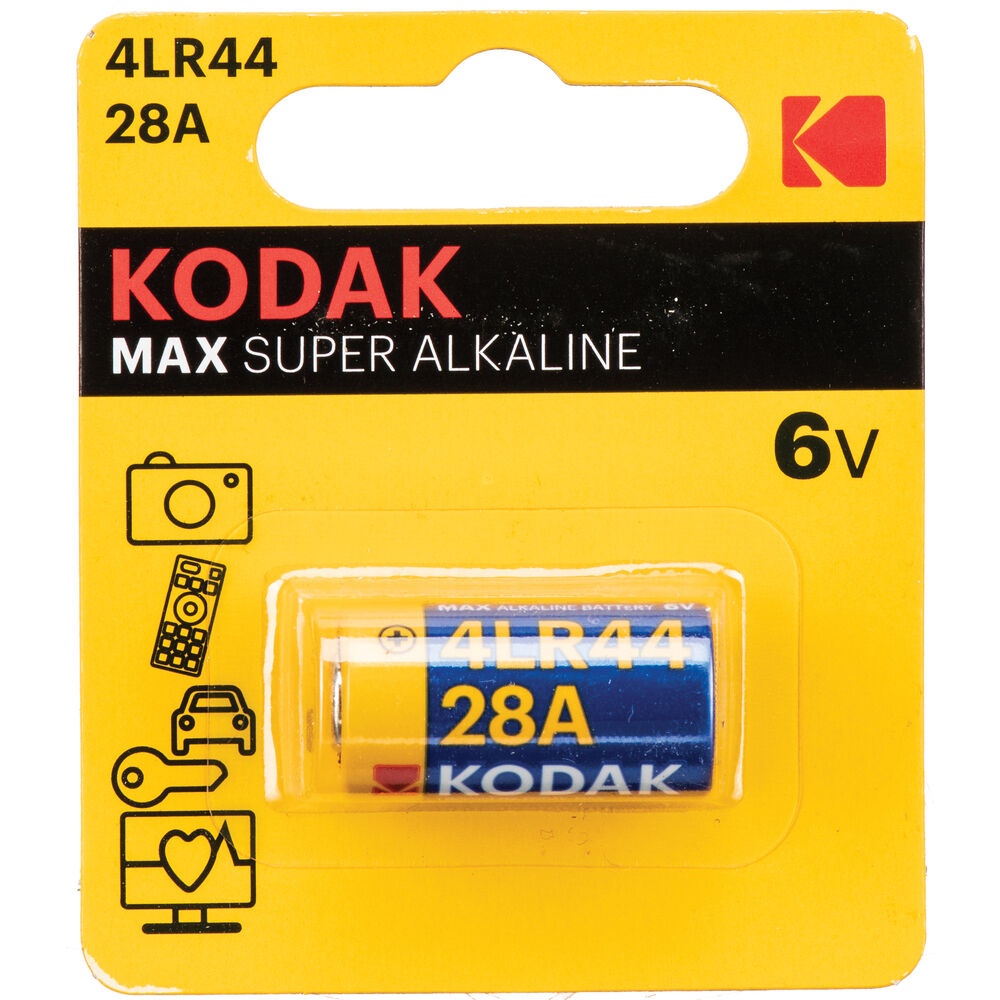 Pilha alcalina Kodak 4LR44 / 28A 6V Max Super Alkaline | Shopee Brasil