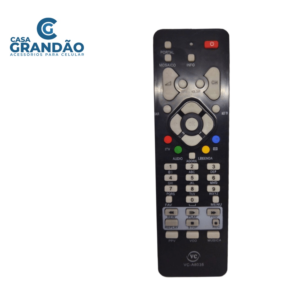 Controle remoto compatível receptor net digital hd mbtech vc-a8035 ...