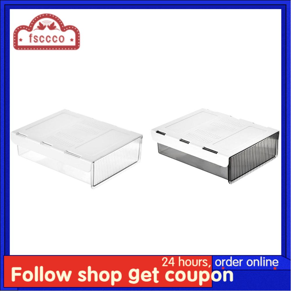Fsccco Underdesk Drawer Plastic Punching Free Slide Out Large Capacity ...