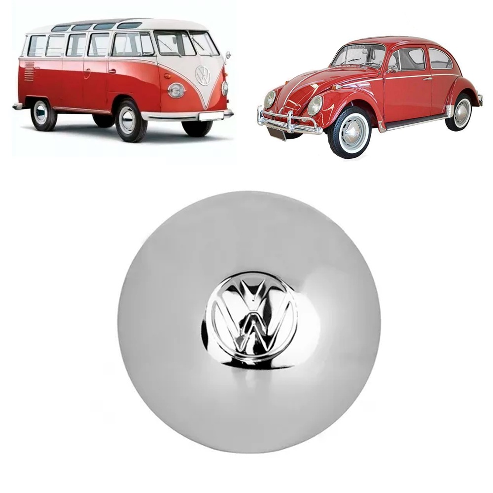Calota Cromada Abaulada Roda 5 Furos Fusca Kombi | Shopee Brasil