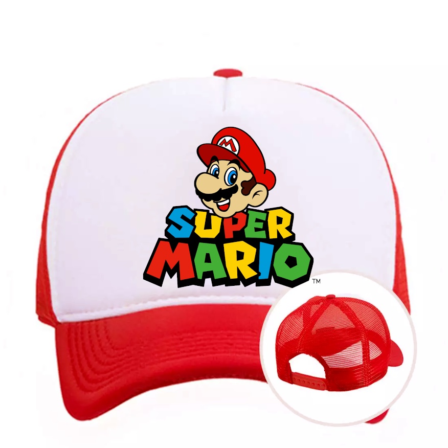 Boné Super Mario Bros Vermelho Com Redinha | Shopee Brasil