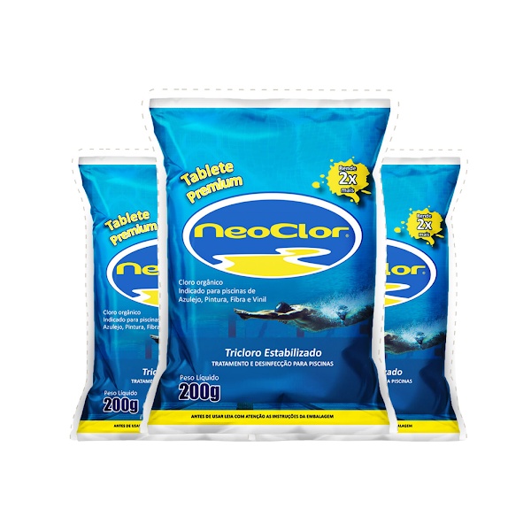 Kit 5 Pastilhas De Cloro Neoclor Tablete Premium Piscinas | Shopee Brasil