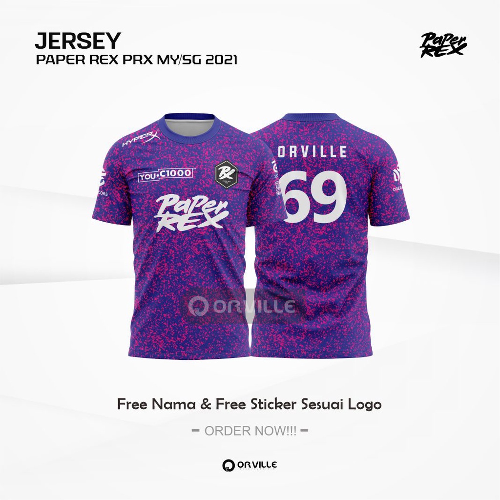 JERSEY PRX PAPER REX MY/SG Novo 2022 NICKNAME E Adesivo Gratuito ...