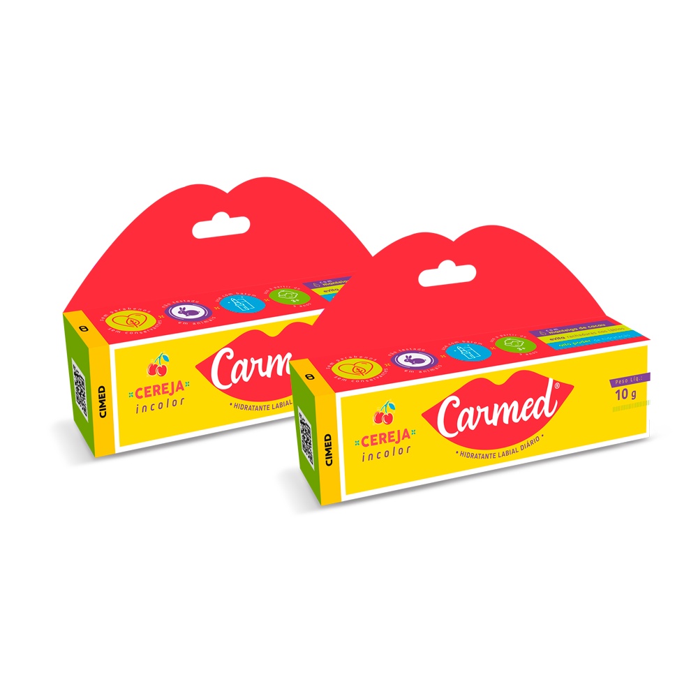 Hidratante Labial Carmed Sabor Cereja 10g 2 Unidades | Shopee Brasil