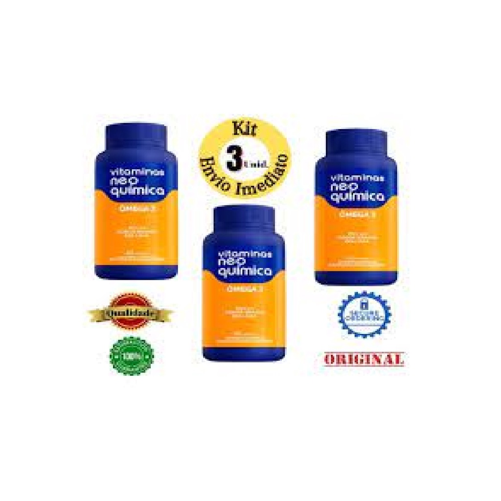 kit 3 Omega 3 com 60 capsulas gelatinosas - Neo Quimica | Shopee Brasil